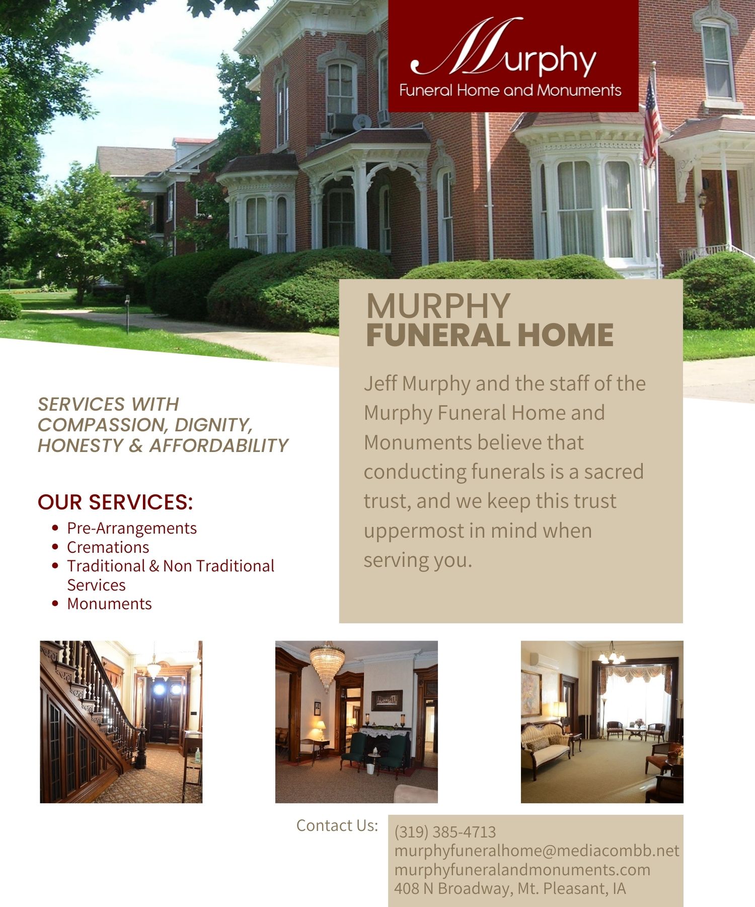 Murphy Funeral Home & Monuments – Word of Mouth Products, Inc.